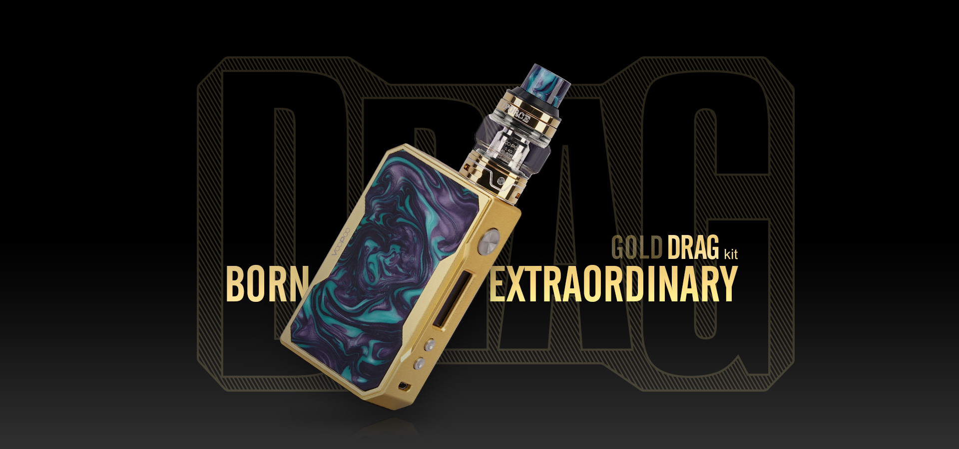 Gold DRAG Kit - VOOPOO VAPE Spark Your Moments